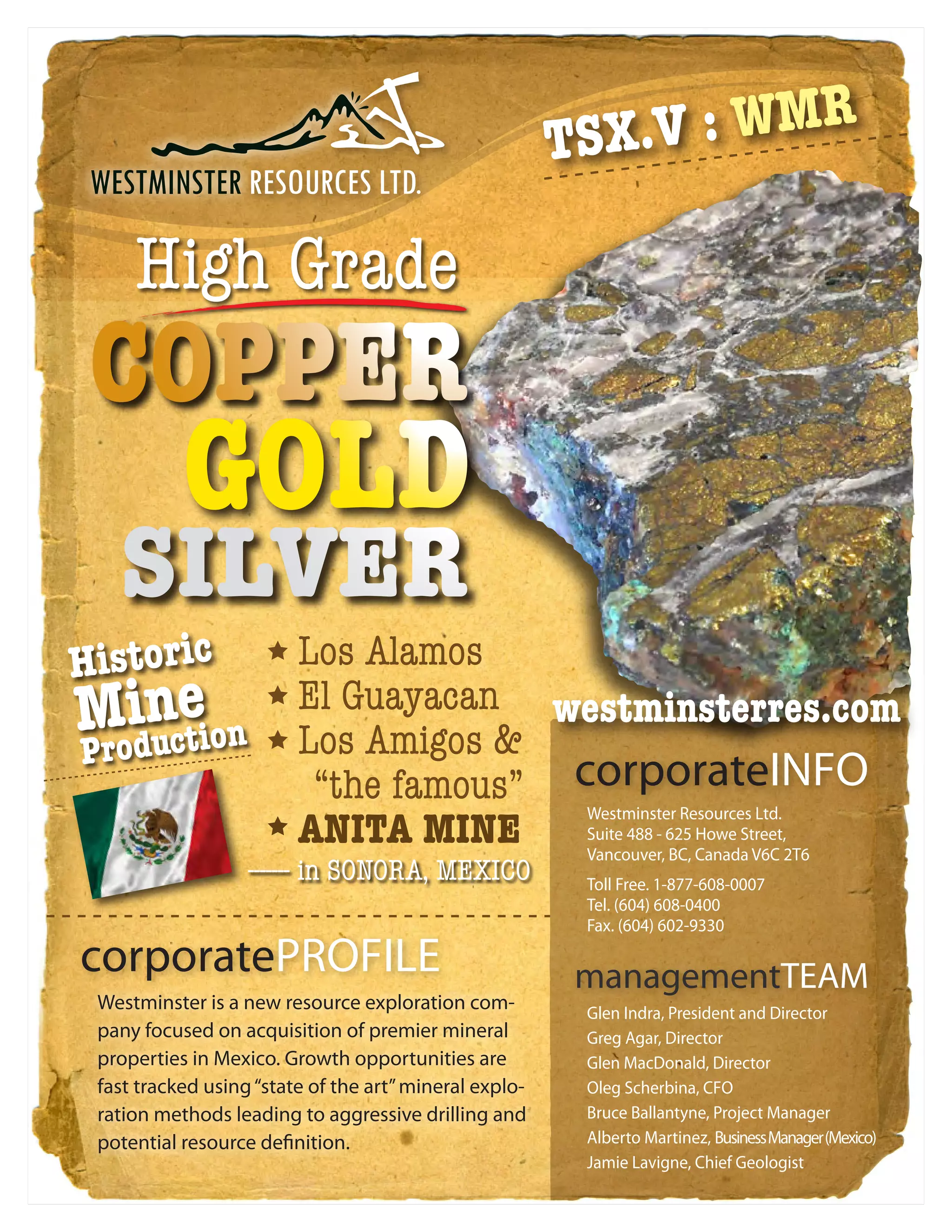Westminster Resources (TSX.V - WMR) Executive Summary | PDF | Commodities | Economy