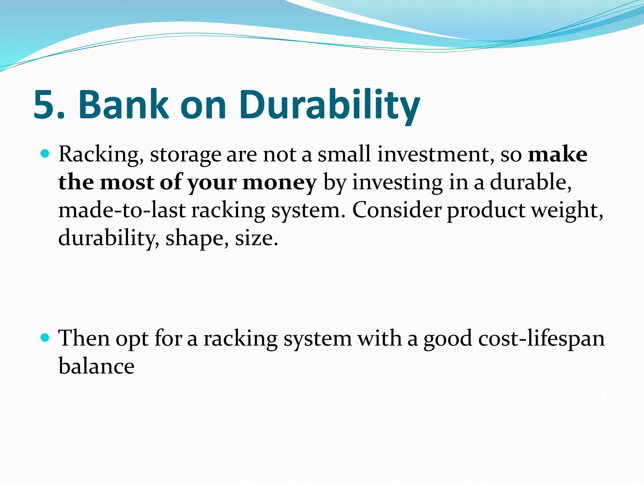 Warehouse system racking and mapping | PPTX