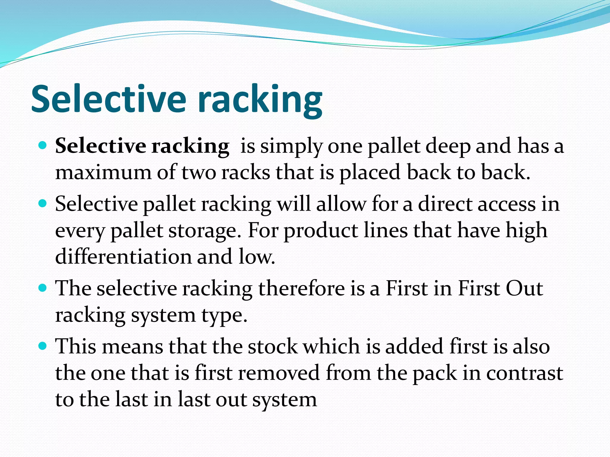 Warehouse system racking and mapping | PPTX