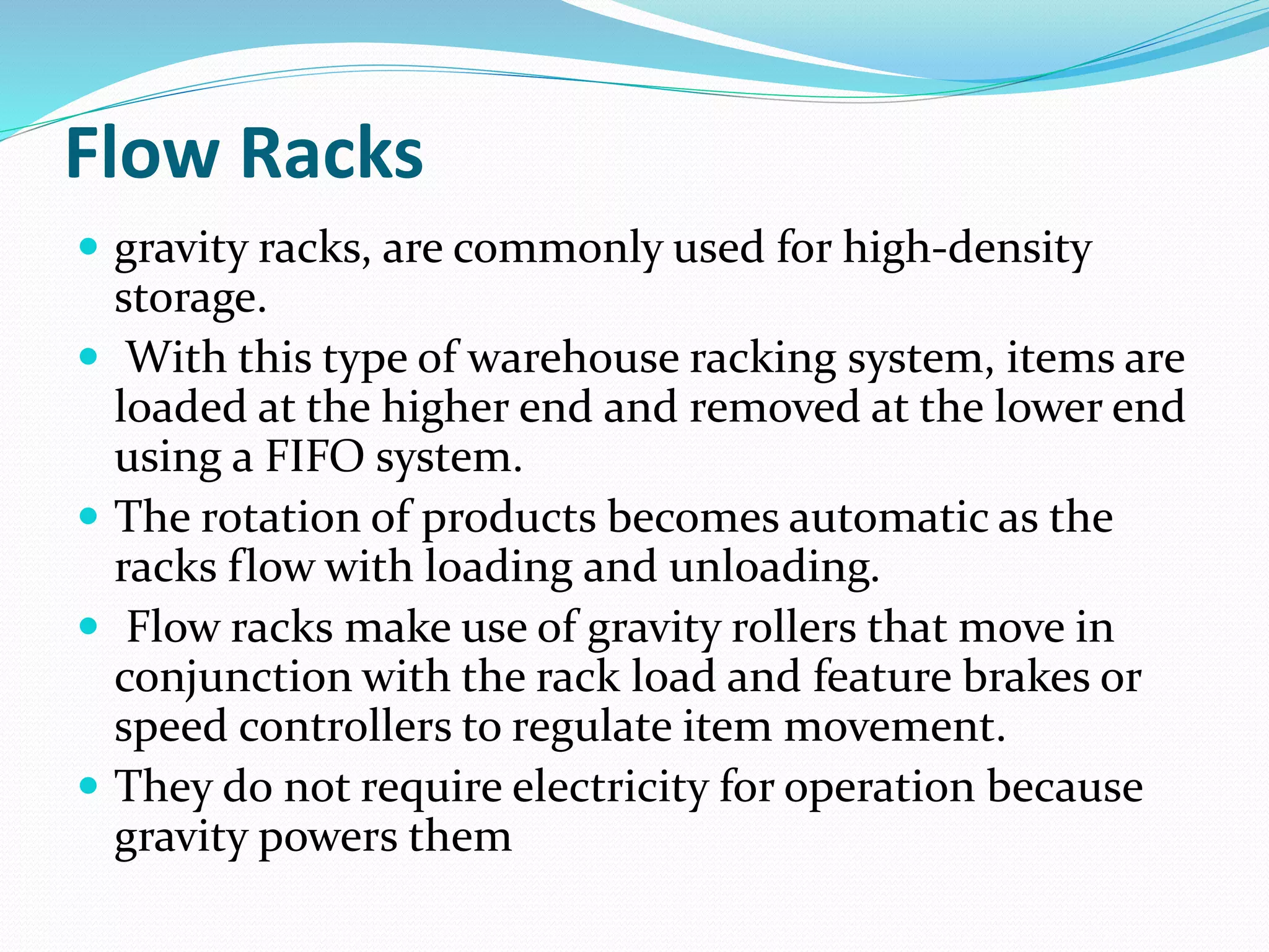 Warehouse system racking and mapping | PPTX