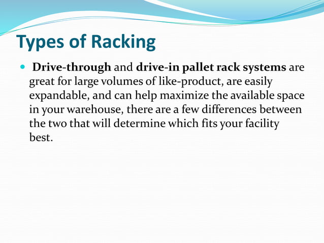 Warehouse system racking and mapping | PPTX