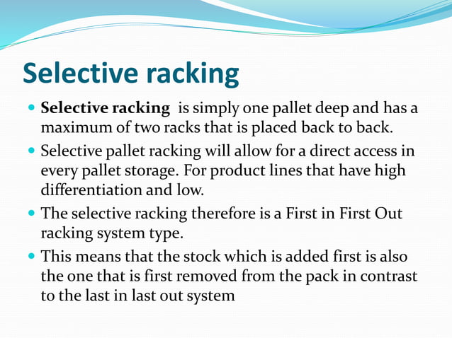Warehouse system racking and mapping | PPTX