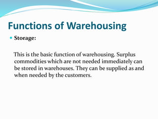 Warehouse system racking and mapping | PPTX