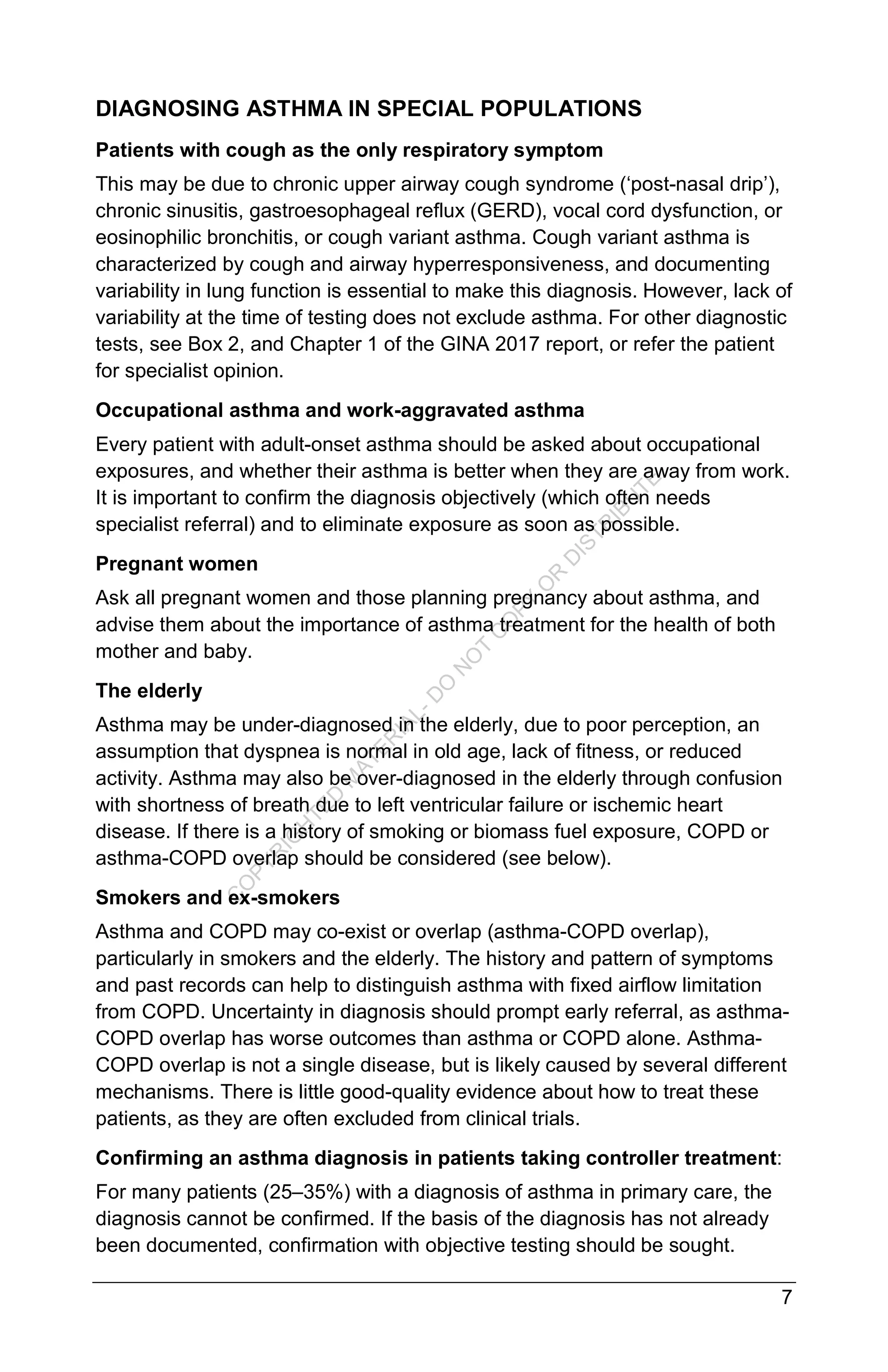Pocket Guide for Asthma Management and Prevention (GINA 2017) | PDF