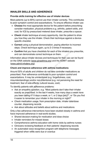 Pocket Guide for Asthma Management and Prevention (GINA 2017) | PDF