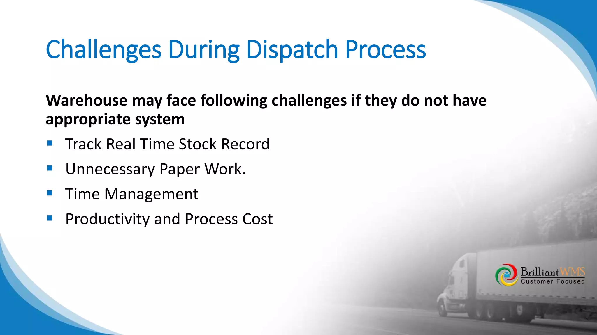 How to Improve Warehouse Dispatch Process Flow | PPTX