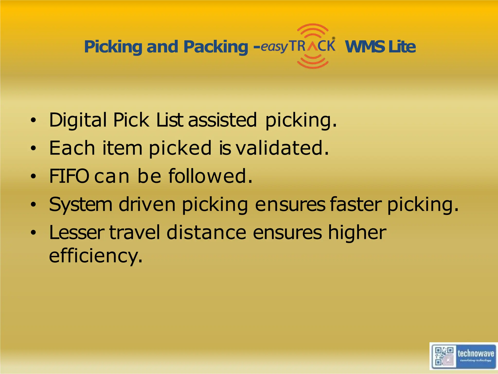 WMS (Warehouse Management System) Technowave Group | PPTX