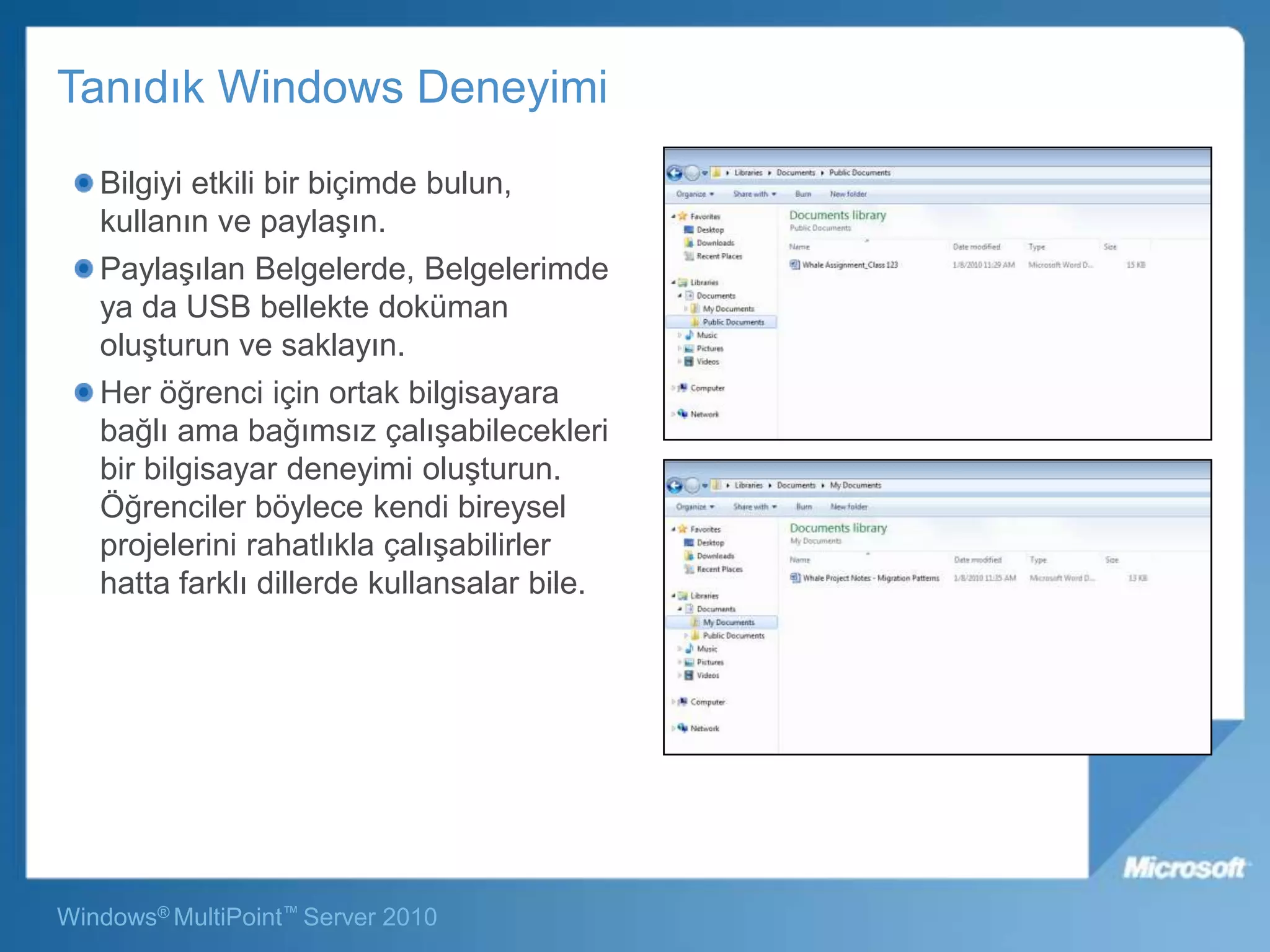 Windows MultiPoint Server 2010 | PPTX