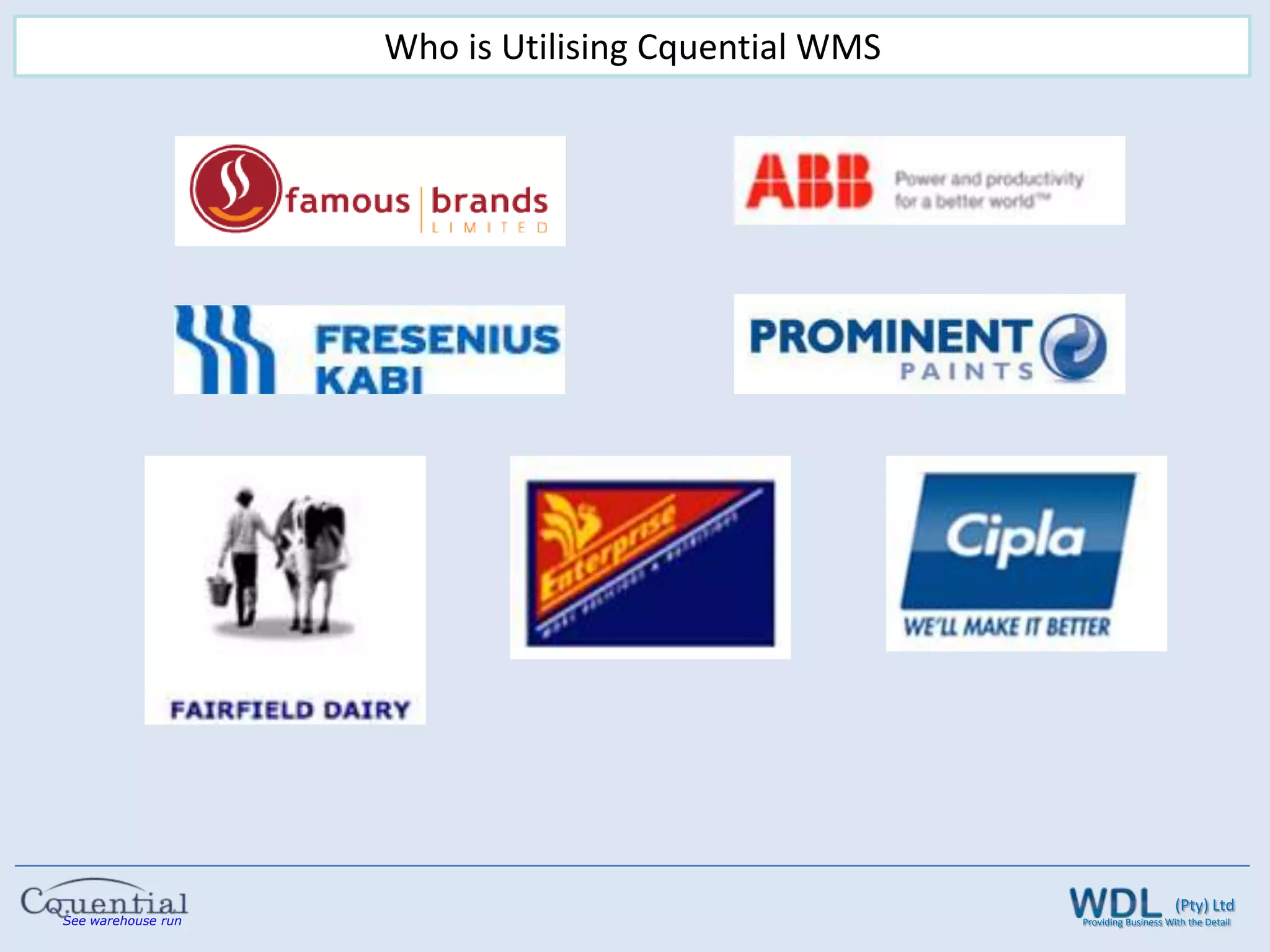 Wms Customer Presentation Stage 1 Introduction | PPTX