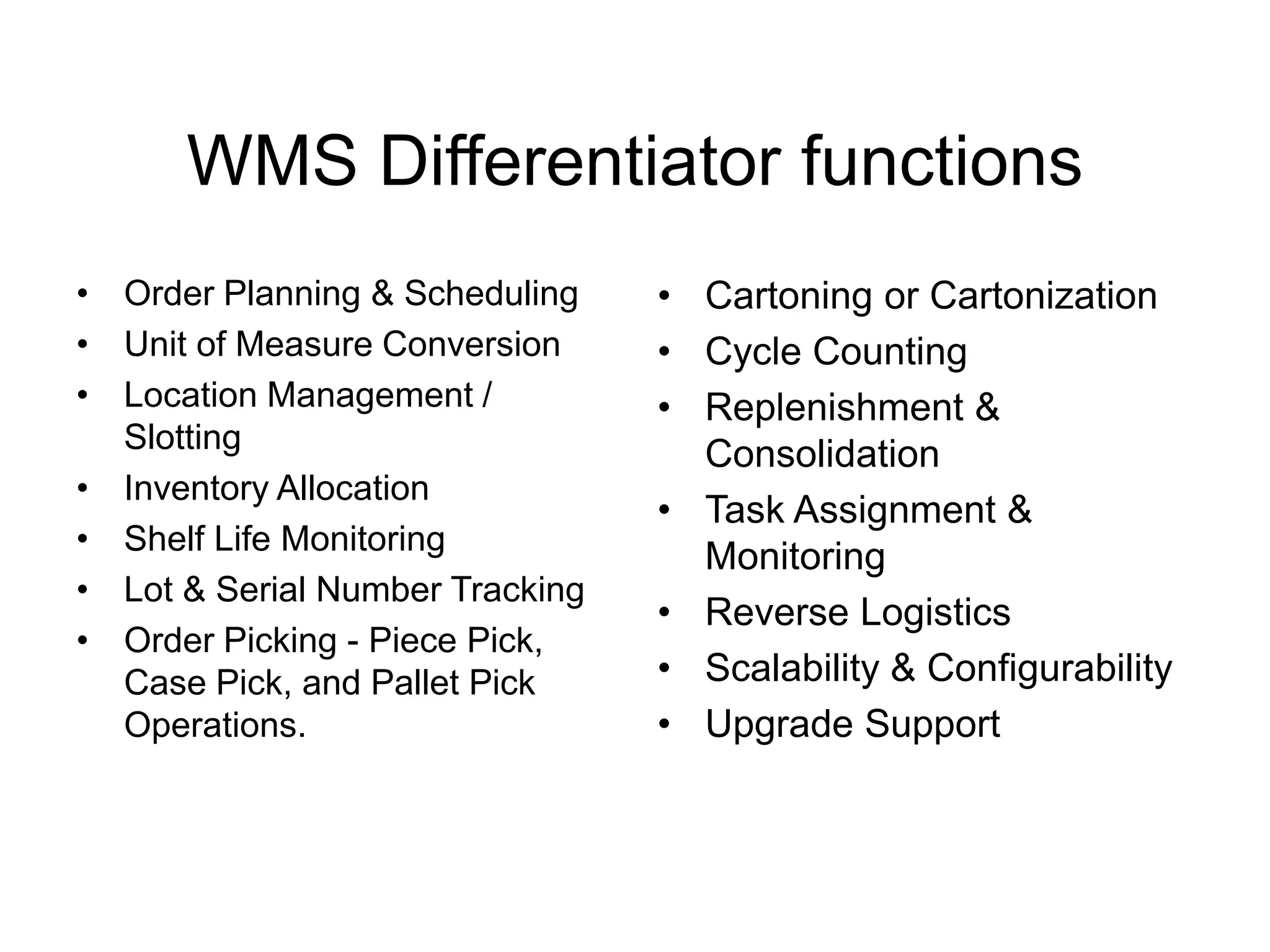 Wms functions & differentiators | PPTX