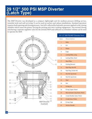 WMSP Diverter, WMSP Diverter Oilfield Equipment - WOM Group | PDF