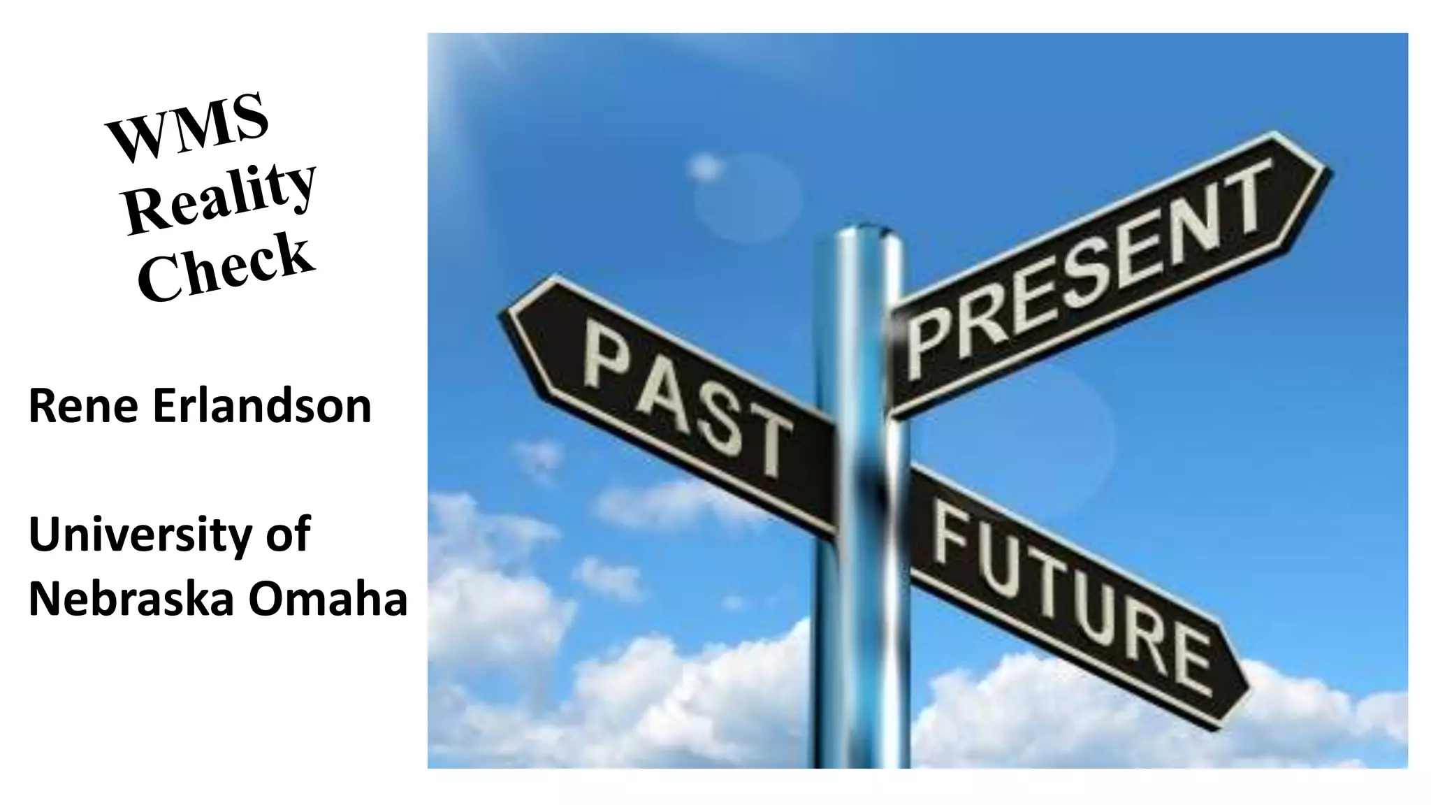 WMS Reality Check | PPTX | Technology & Computing