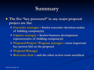 Effective Management of Large Proposals | PPT