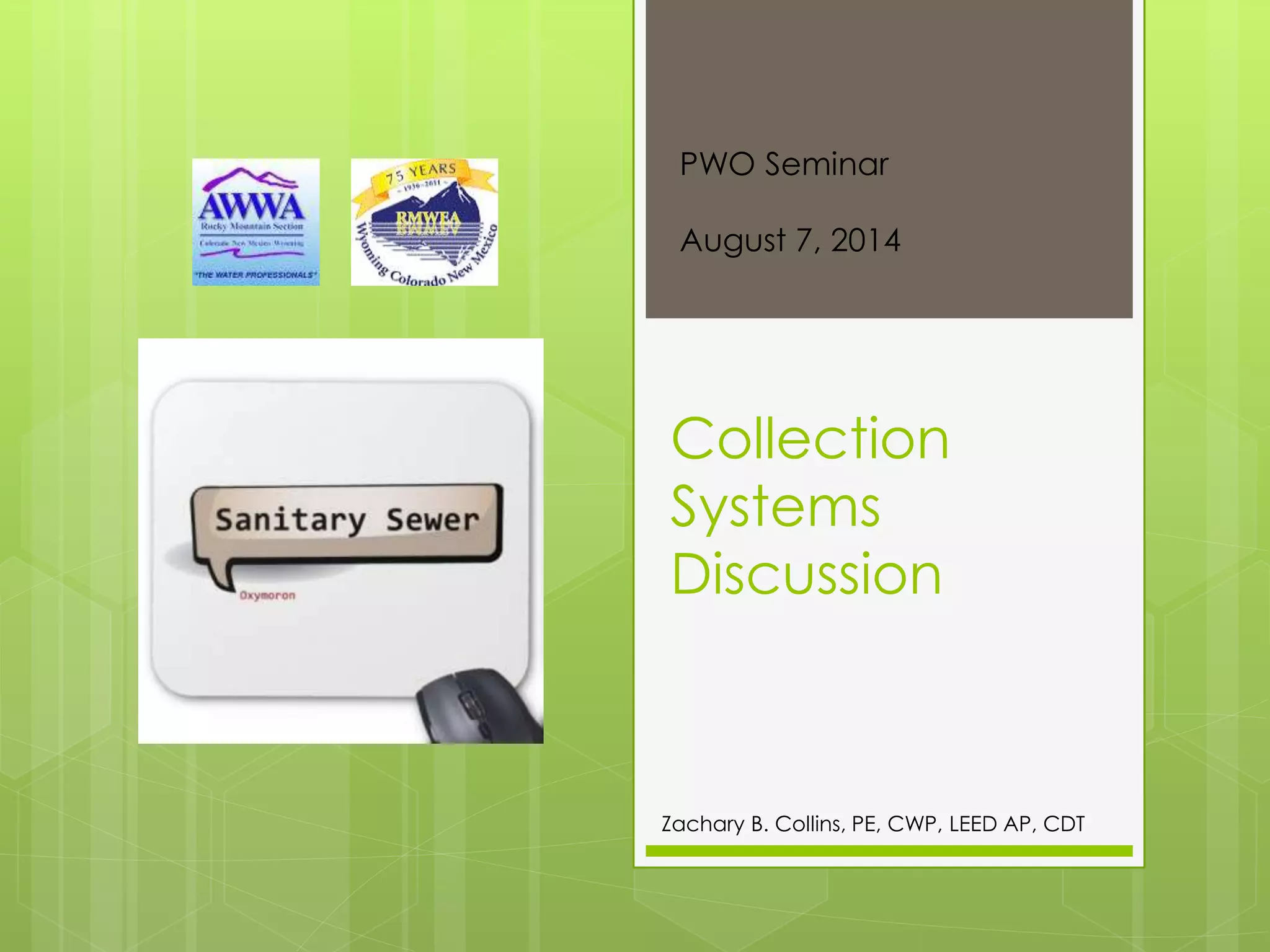 Rehabilitation and Repair of Sanitary Sewer Collection Systems | PPTX