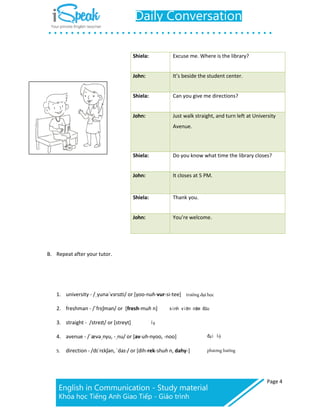 Chapter 2 unit 1. my campus | PDF