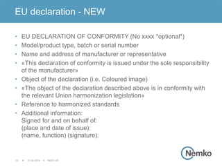 New LVD directive (2014/35/UE) | PPTX