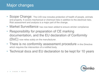 New LVD directive (2014/35/UE) | PPTX