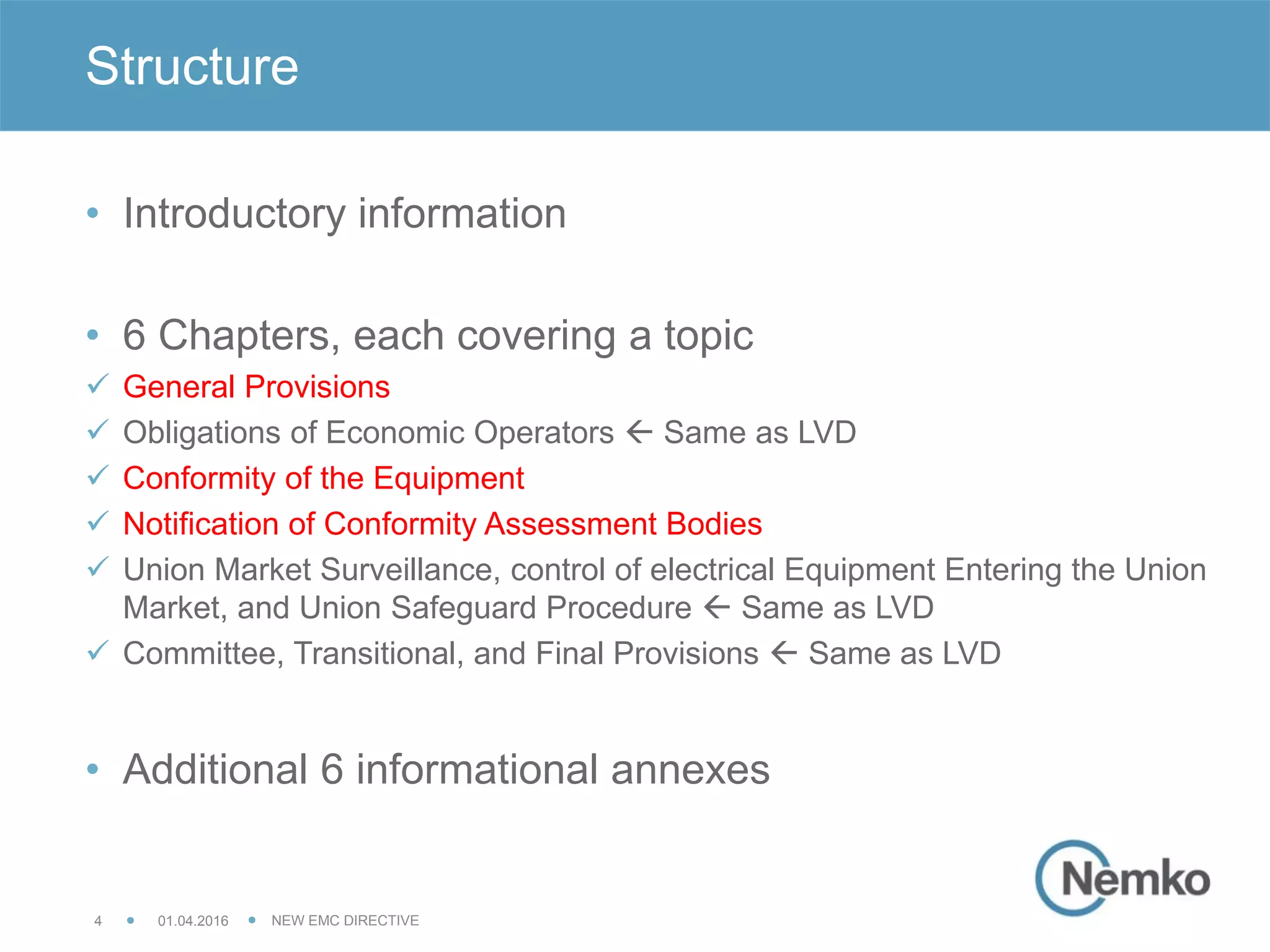 New EMC directive (2014/30/UE) | PPTX | Technology & Computing