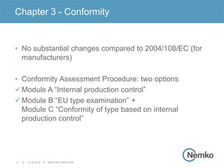 New EMC directive (2014/30/UE) | PPTX | Technology & Computing