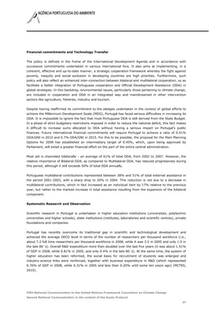 FIFTH NATIONAL COMMUNICATION TO THE UNITED NATIONS FRAMEWORK CONVENTION ...