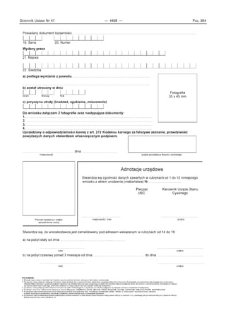 Wniosek do dowodu osobistego | PDF