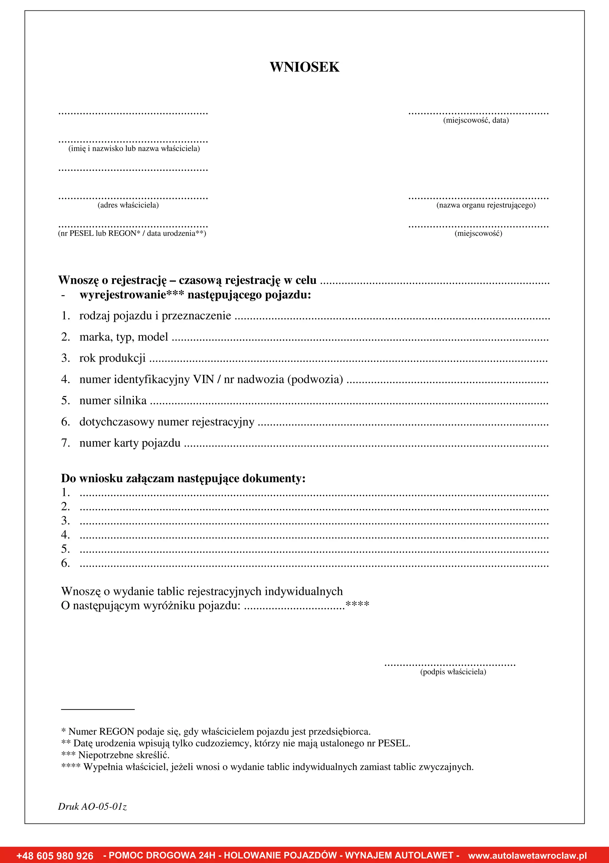Wniosek o-rejestracje-wyrejestrowanie-samochodu | PDF | Automotive