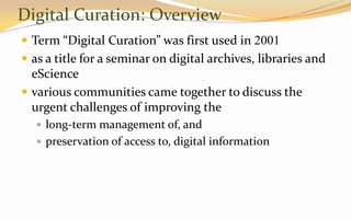 Digital Curation in Libraries: An innovative way of content ...