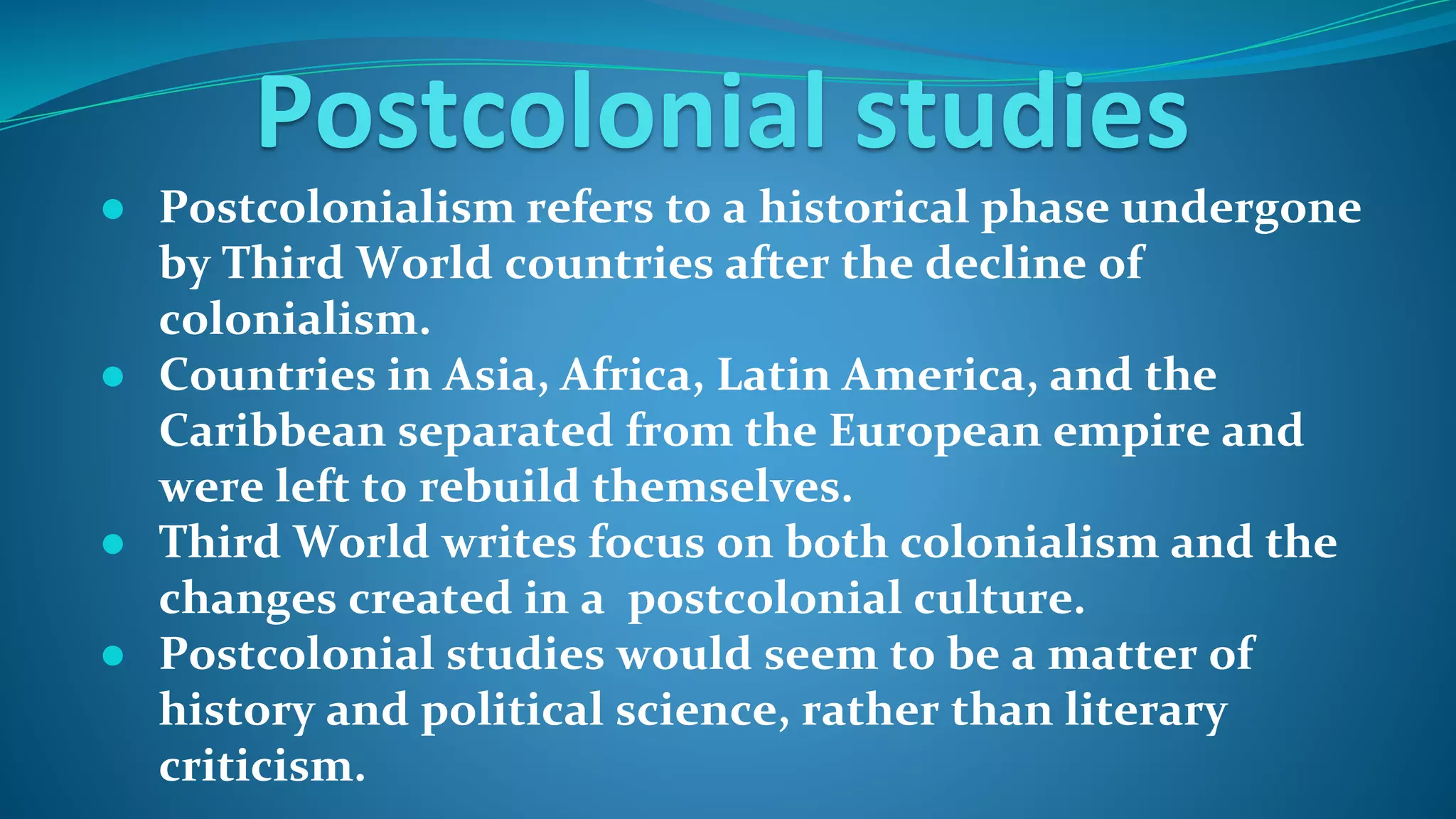 Postcolonial studies | PPTX