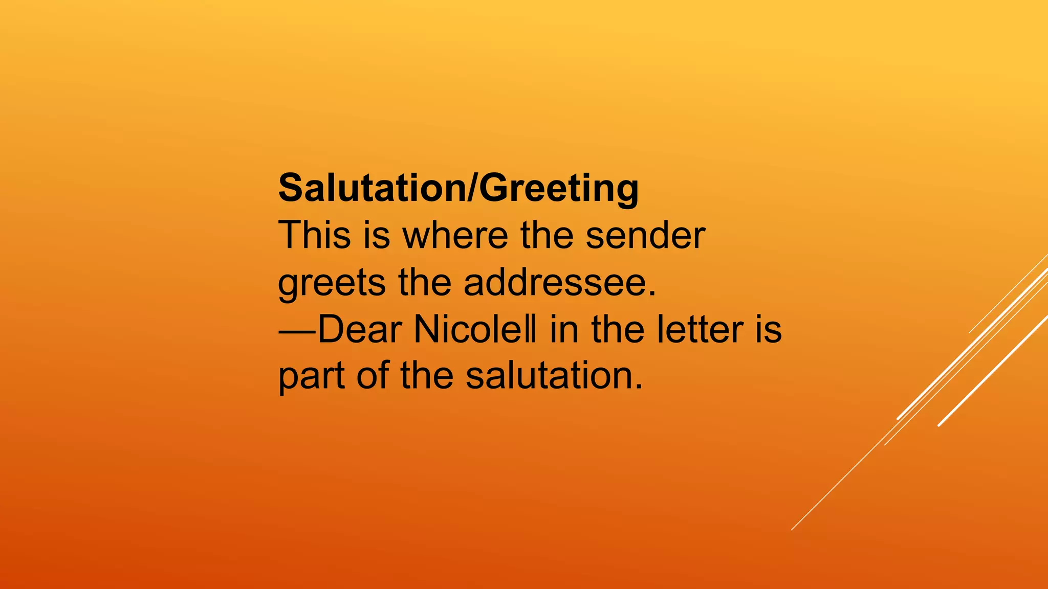formal letter slides | PPTX