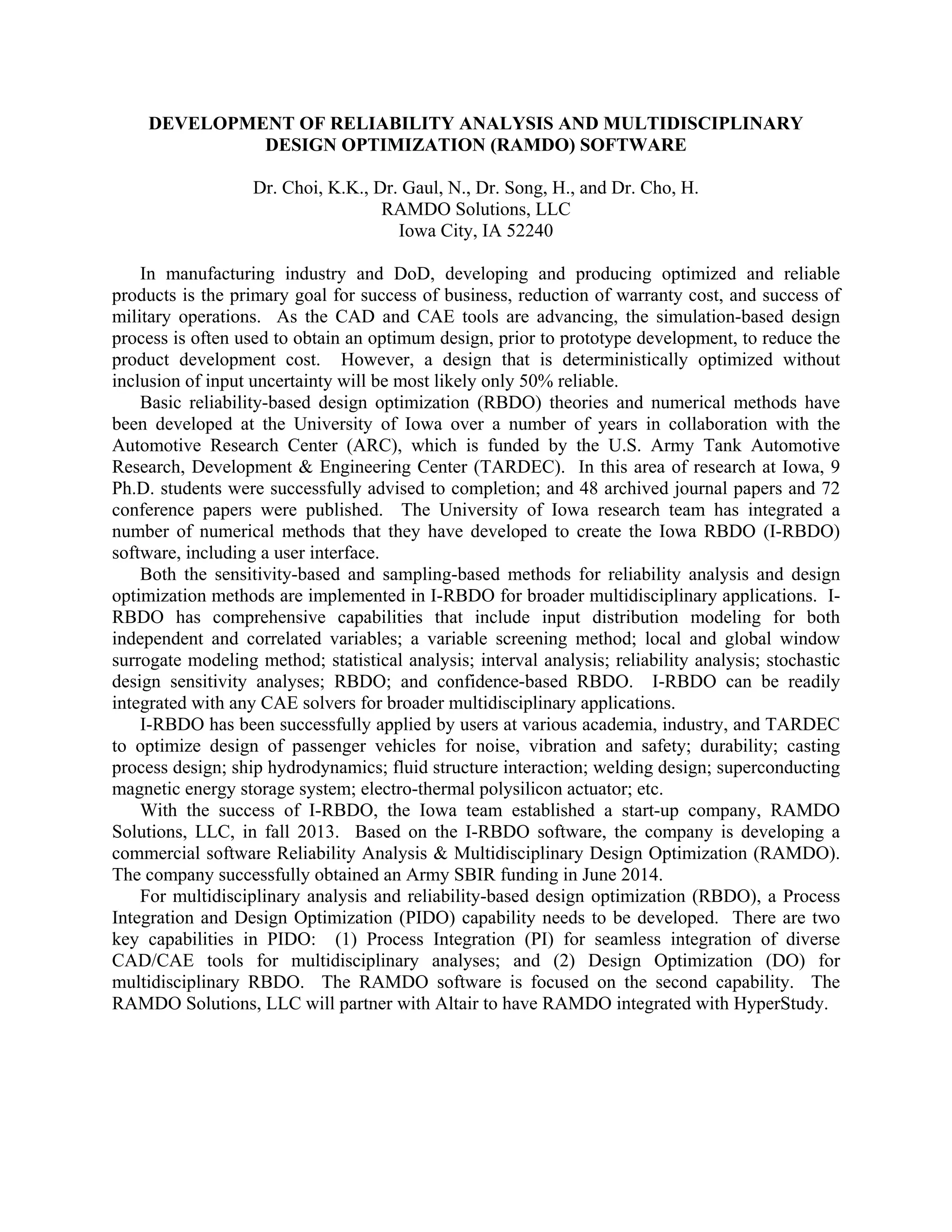 Kyung choi ramdo solutions llc abstract | PDF