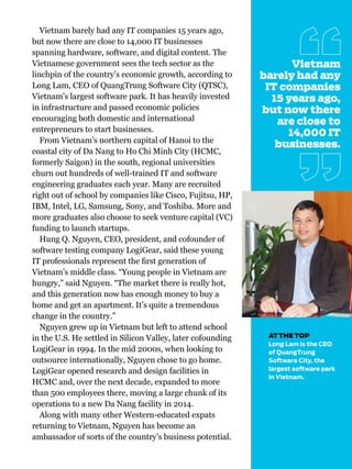 Vietnam’s Tech Boom A look inside Southeast Asia’s Silicon Valley. | PDF