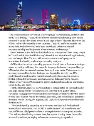 Vietnam’s Tech Boom A look inside Southeast Asia’s Silicon Valley. | PDF