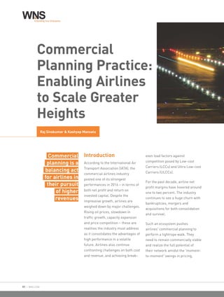 Mastering Commercial Planning in the Airline Industry | PDF