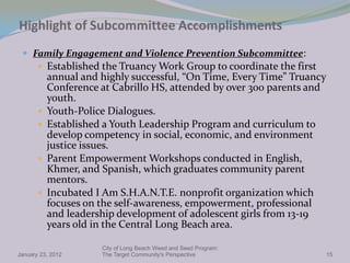 Long Beach Weed and Seed Program: The Target Community's Perspective | PPT