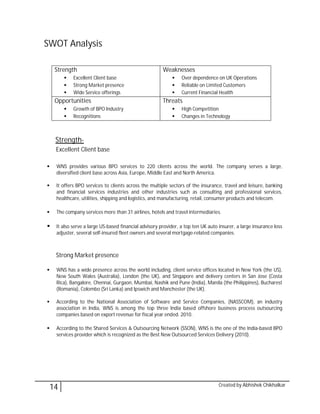 Wns Holdings Company Profile & Swot | PDF