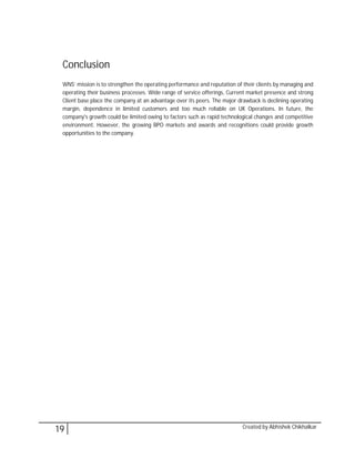 Wns Holdings Company Profile & Swot | PDF