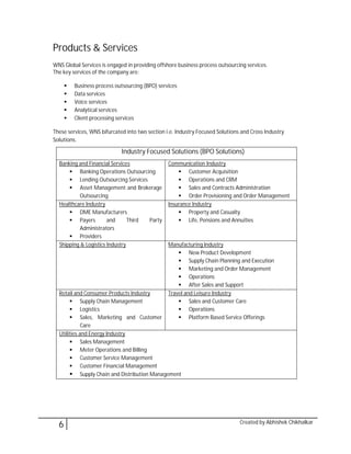 Wns Holdings Company Profile & Swot | PDF