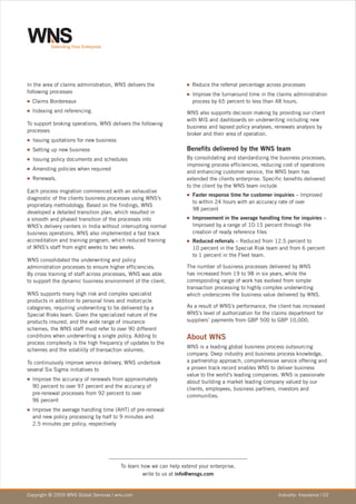 Wns Motor Insurer Case Study June | PDF | Business Banking & Finance ...