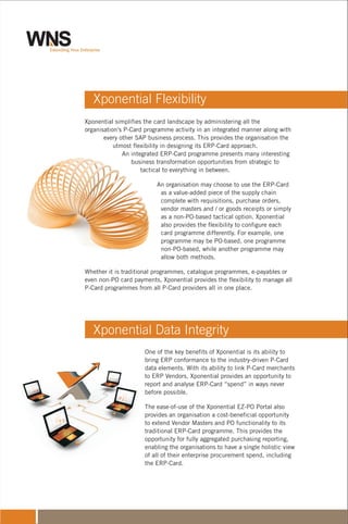 WNS Xponential, An ERP Card Solution | PDF | Credit Cards | Personal Debt