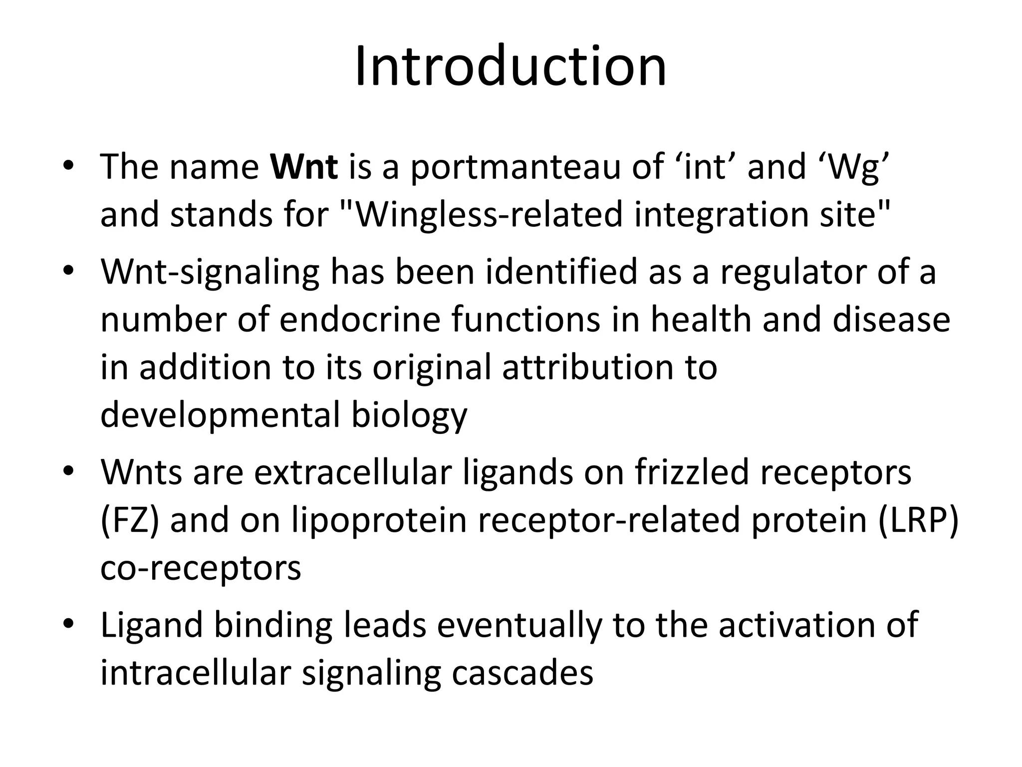 Wnt-Signalling in Endocrinology | PPTX