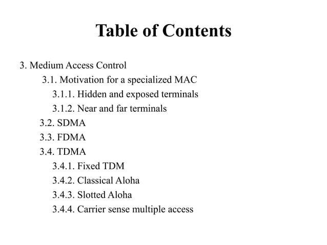 MEDIUM ACCESS CONTROL | PPTX | Computer Networking | Computing