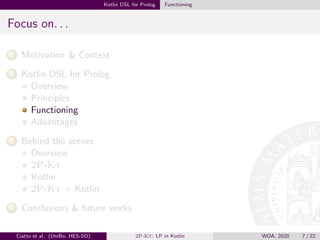 2P-Kt: logic programming with objects & functions in Kotlin | PDF