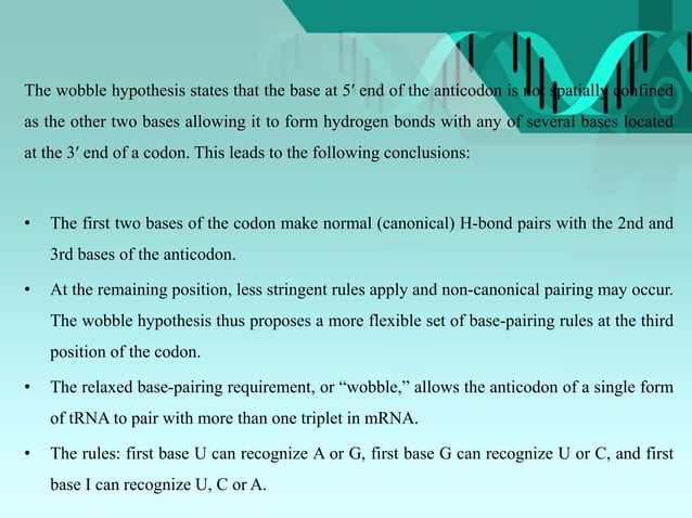 Wobble hypothesis | PPT