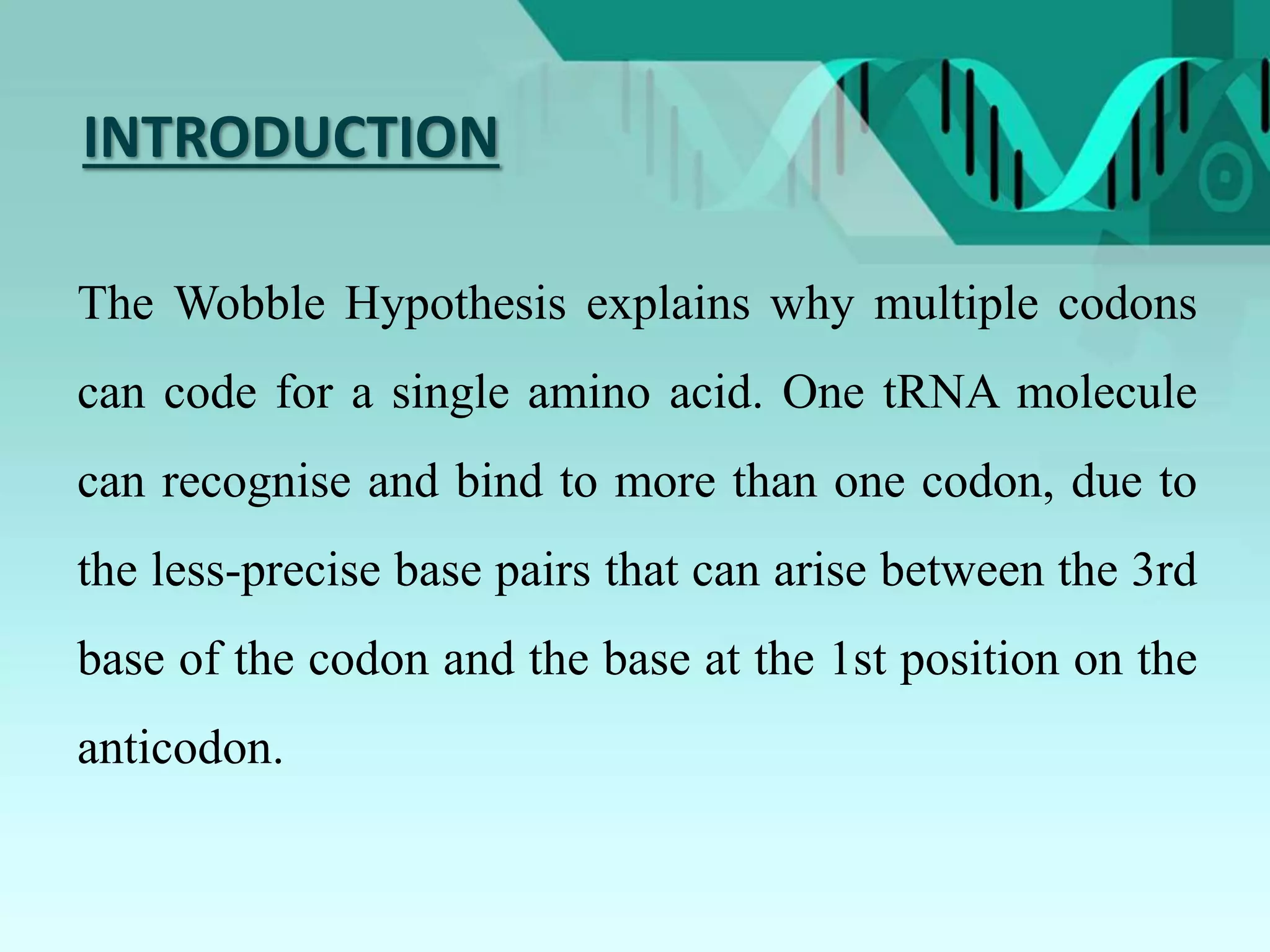 Wobble hypothesis | PPTX