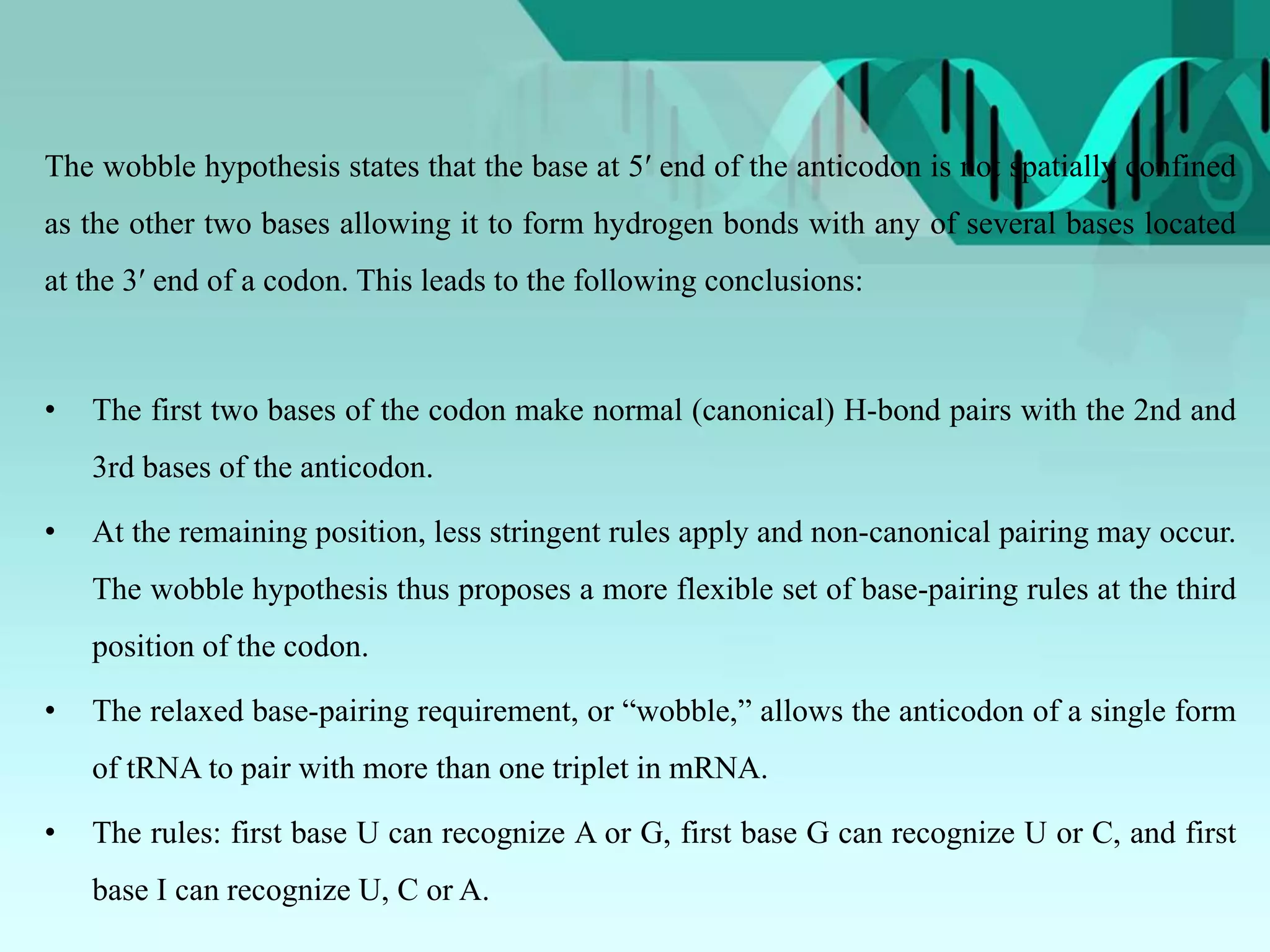 Wobble hypothesis | PPTX