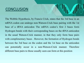 Wobble hypothesis | PPTX