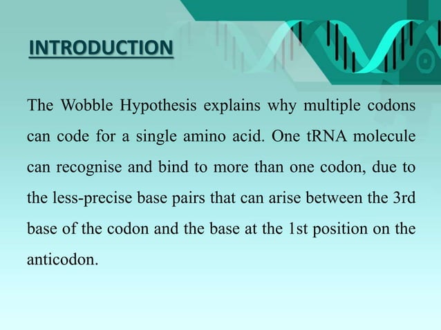 Wobble hypothesis | PPTX