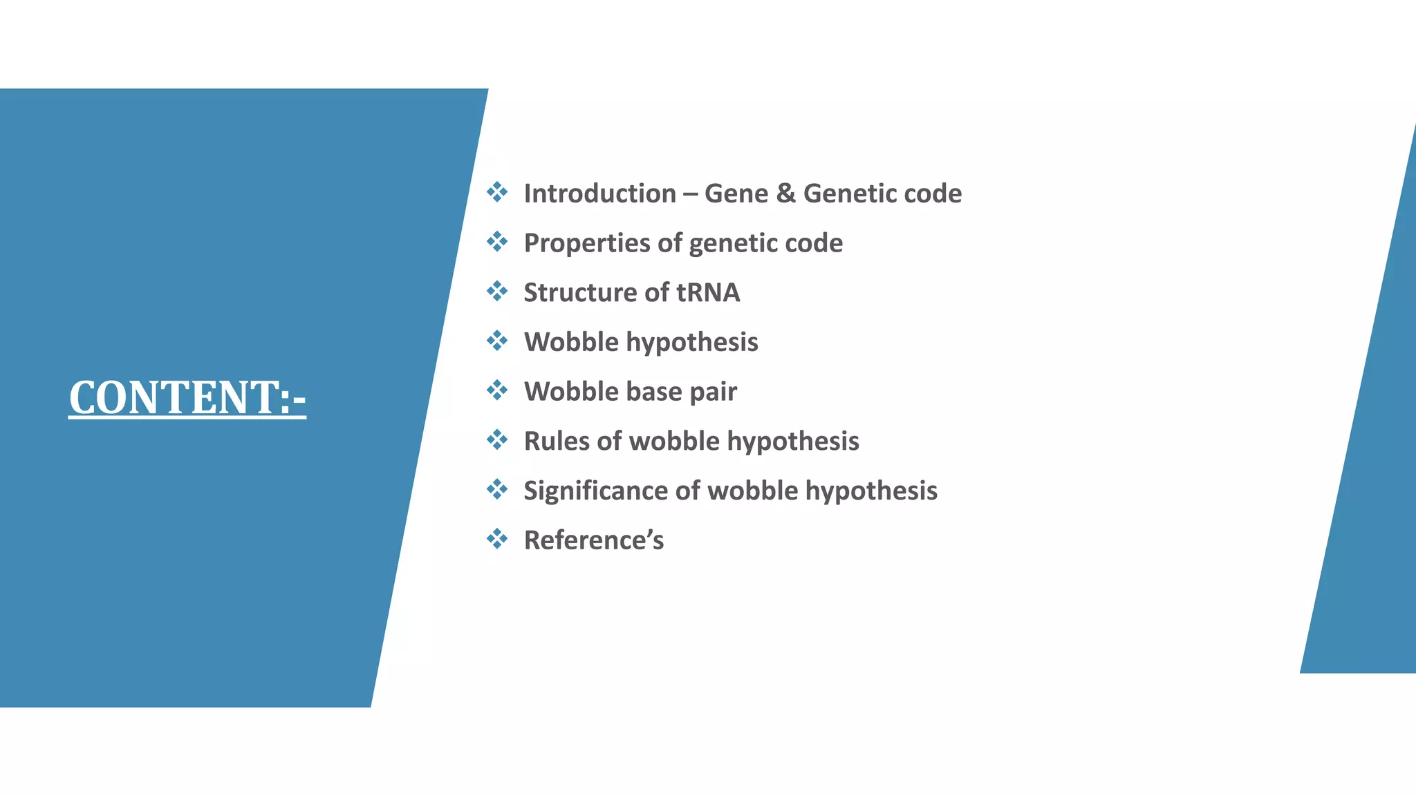 Wobble hypothesis | PPTX