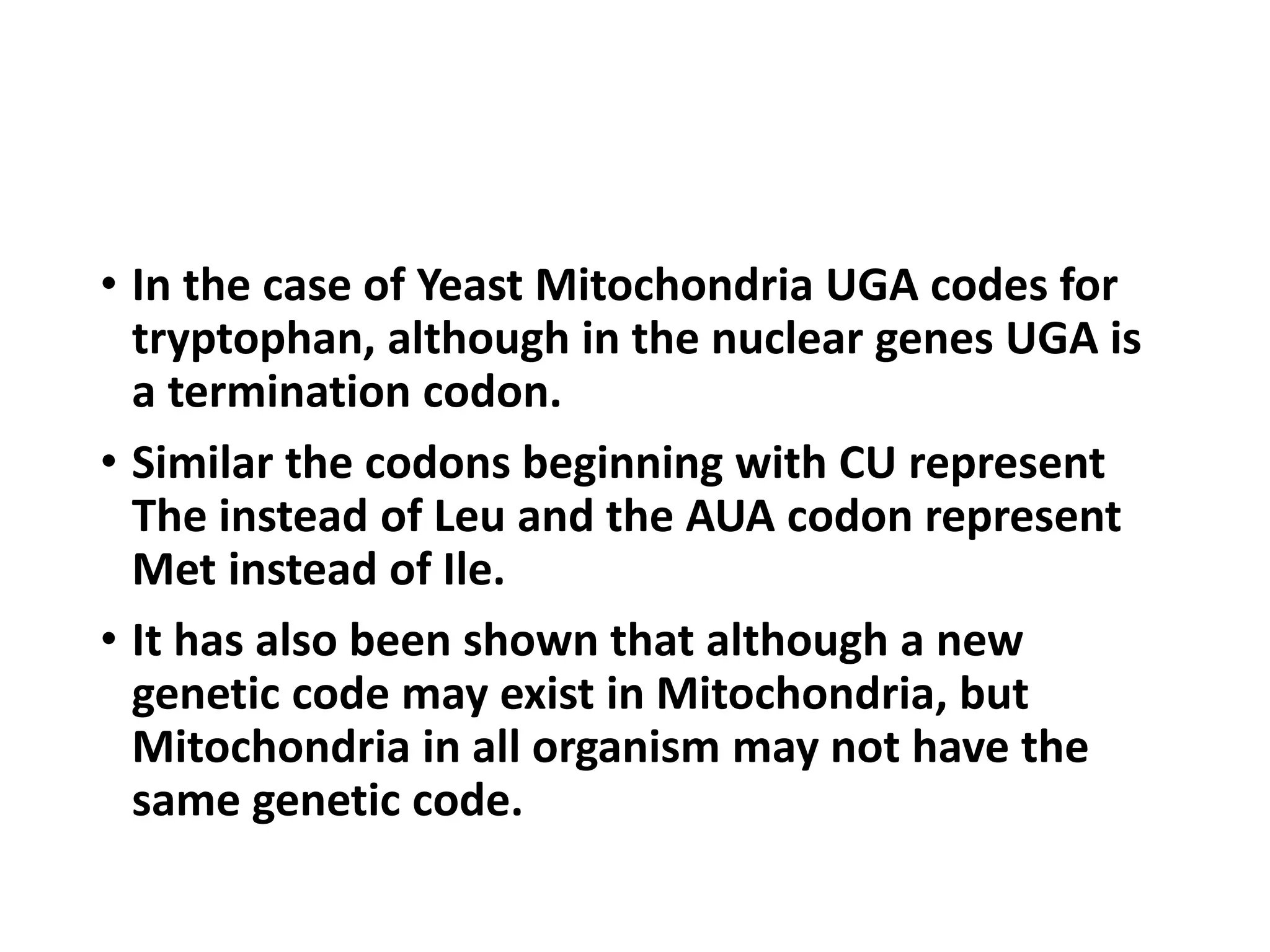 Wobble Hypothesis And New Genetic Code Pptx
