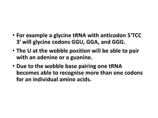 Wobble hypothesis AND new genetic code | PPTX